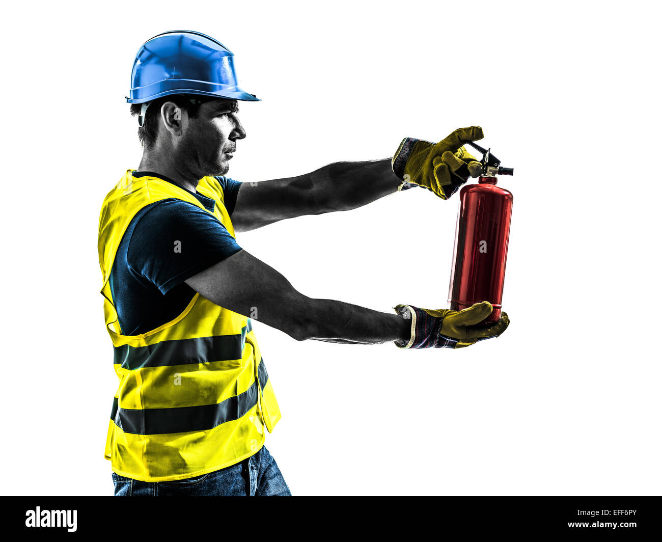 Man with fire extinguisher hi-res stock photography and images - Alamy