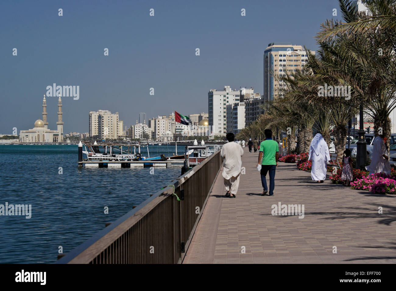 Masjid al-Maghfirah (mosque) on the Corniche, Sharjah, United Arab ...