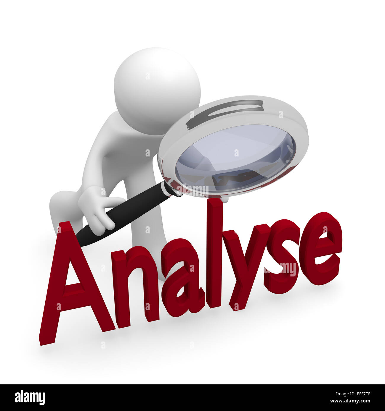 Analyzing with a magnifying glass Stock Photo - Alamy