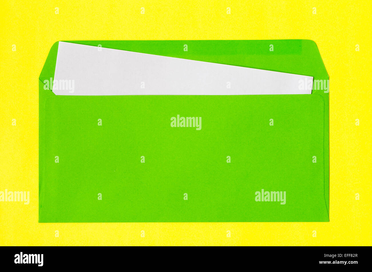 Open yellow envelope blank paper hi-res stock photography and images ...
