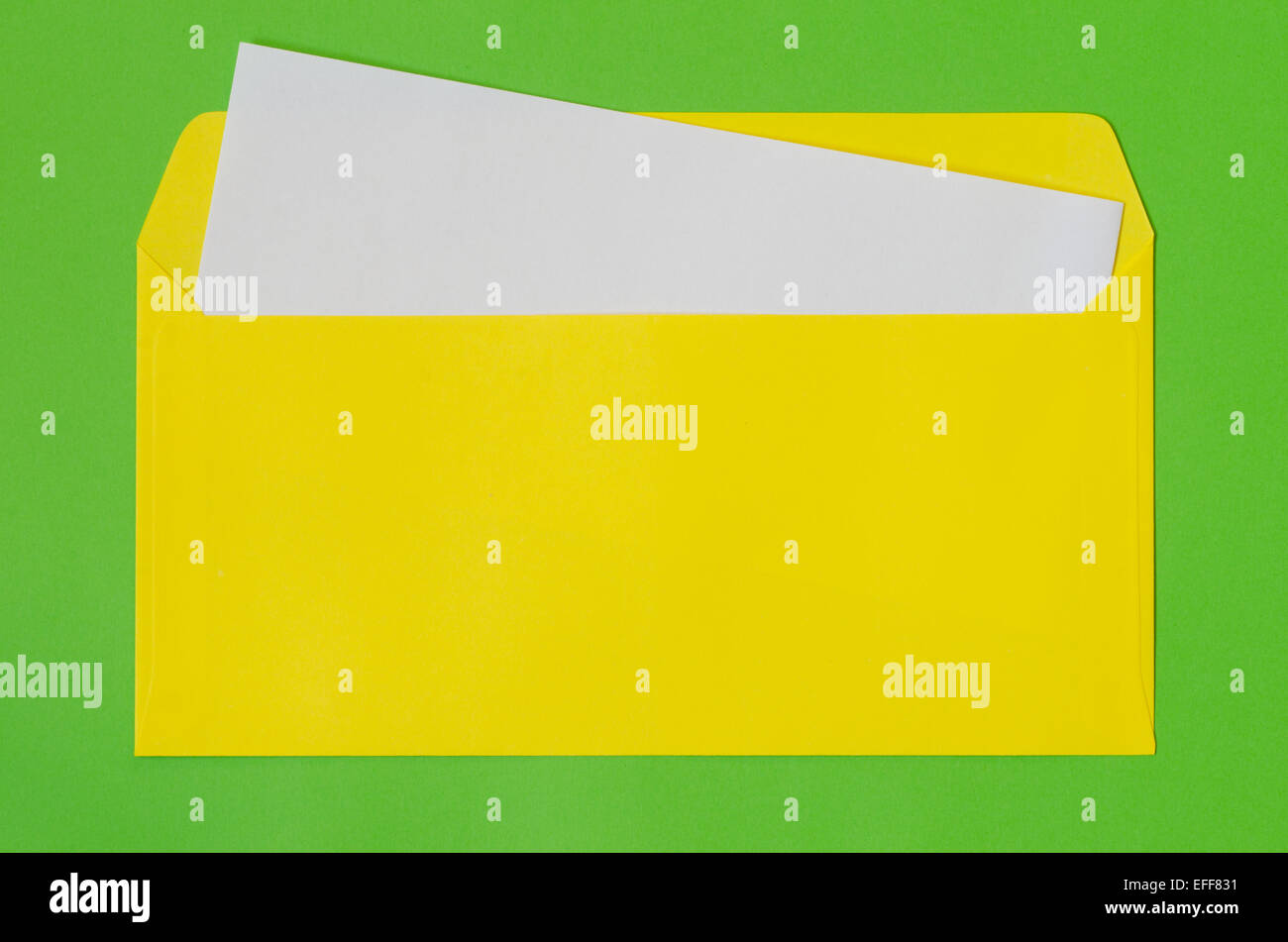 Open yellow envelope blank paper hi-res stock photography and images ...
