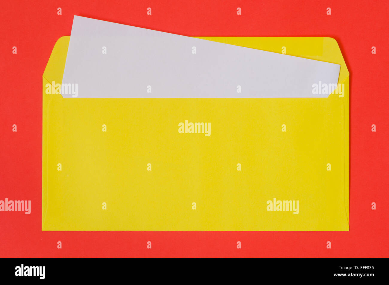 Open yellow envelope blank paper hi-res stock photography and images ...