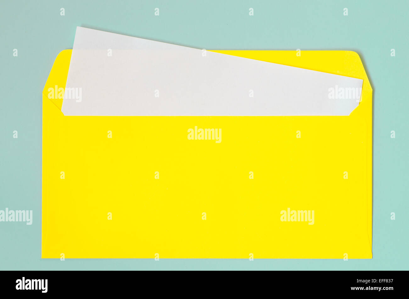 Open yellow envelope blank paper hi-res stock photography and images ...
