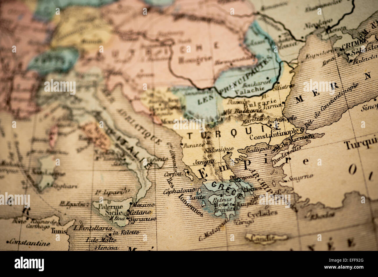Atlas Classique published in 1869 - antique map Stock Photo - Alamy