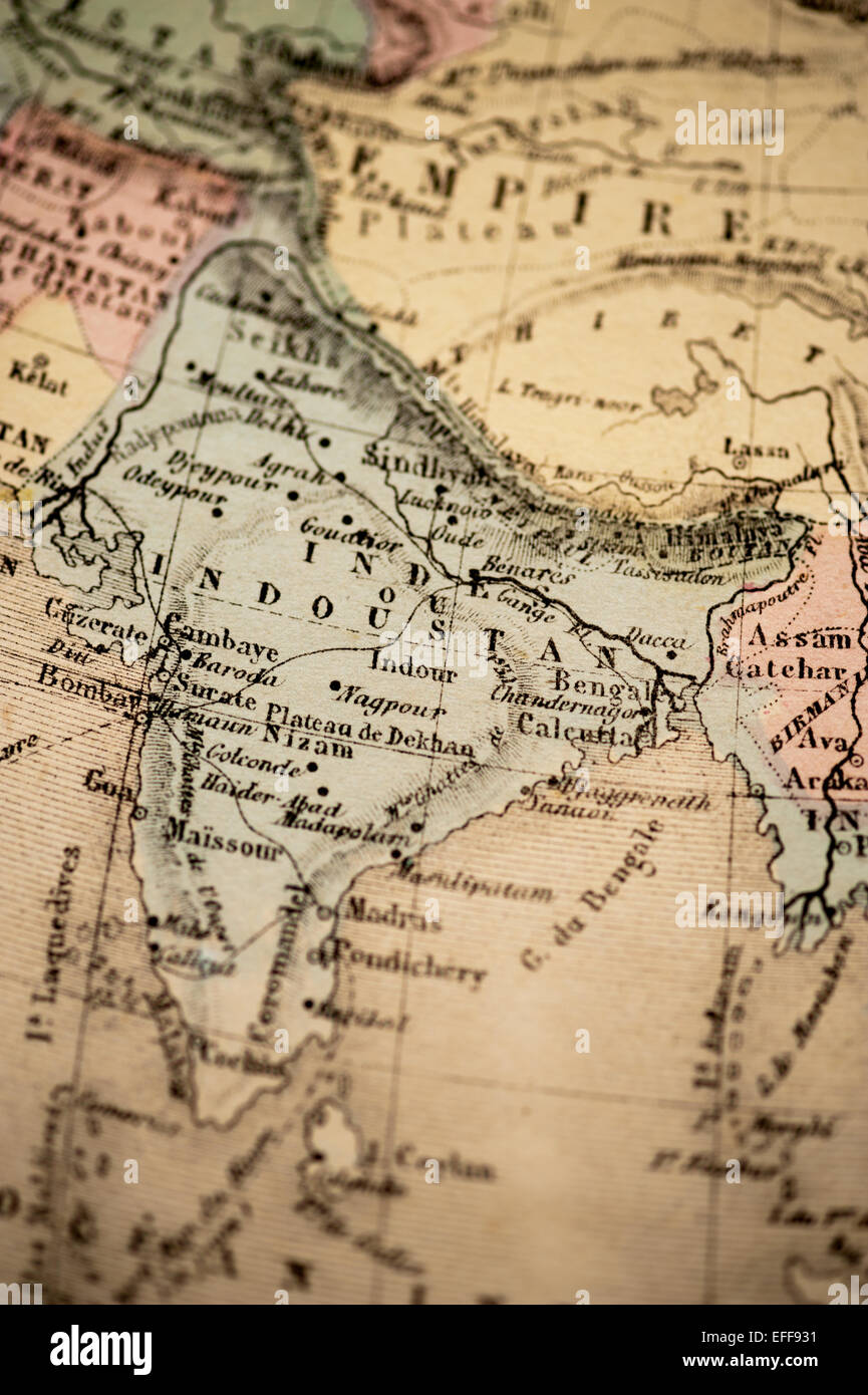 Atlas Classique published in 1869 - antique map Stock Photo - Alamy