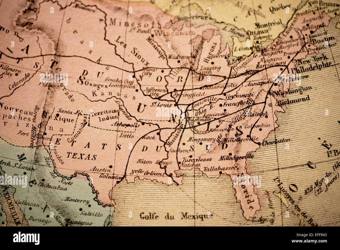 Atlas Classique published in 1869 - antique map Stock Photo - Alamy