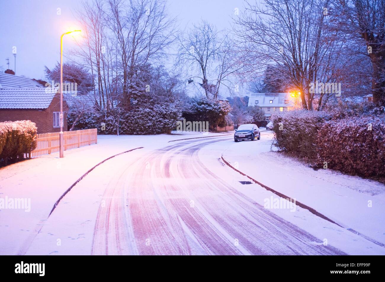 Snowy early morning scenes in Ascot, Berkshire Stock Photo - Alamy