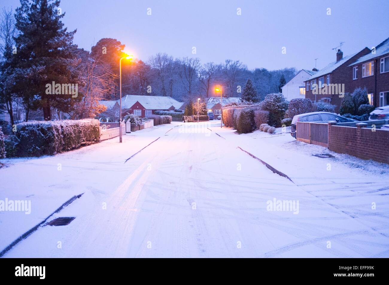 Snowy early morning scenes in Ascot, Berkshire Stock Photo - Alamy