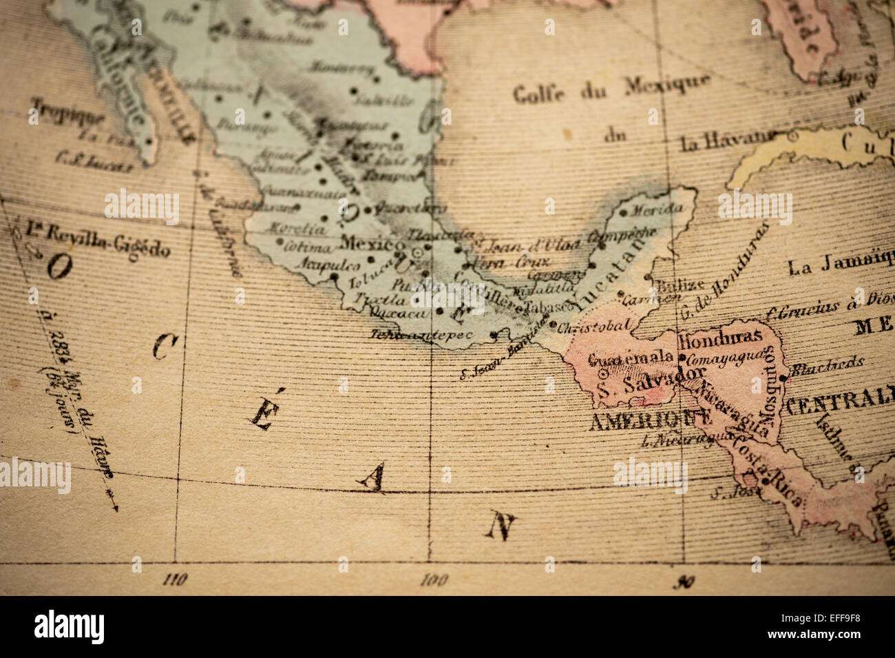 Atlas Classique published in 1869 - antique map Stock Photo - Alamy