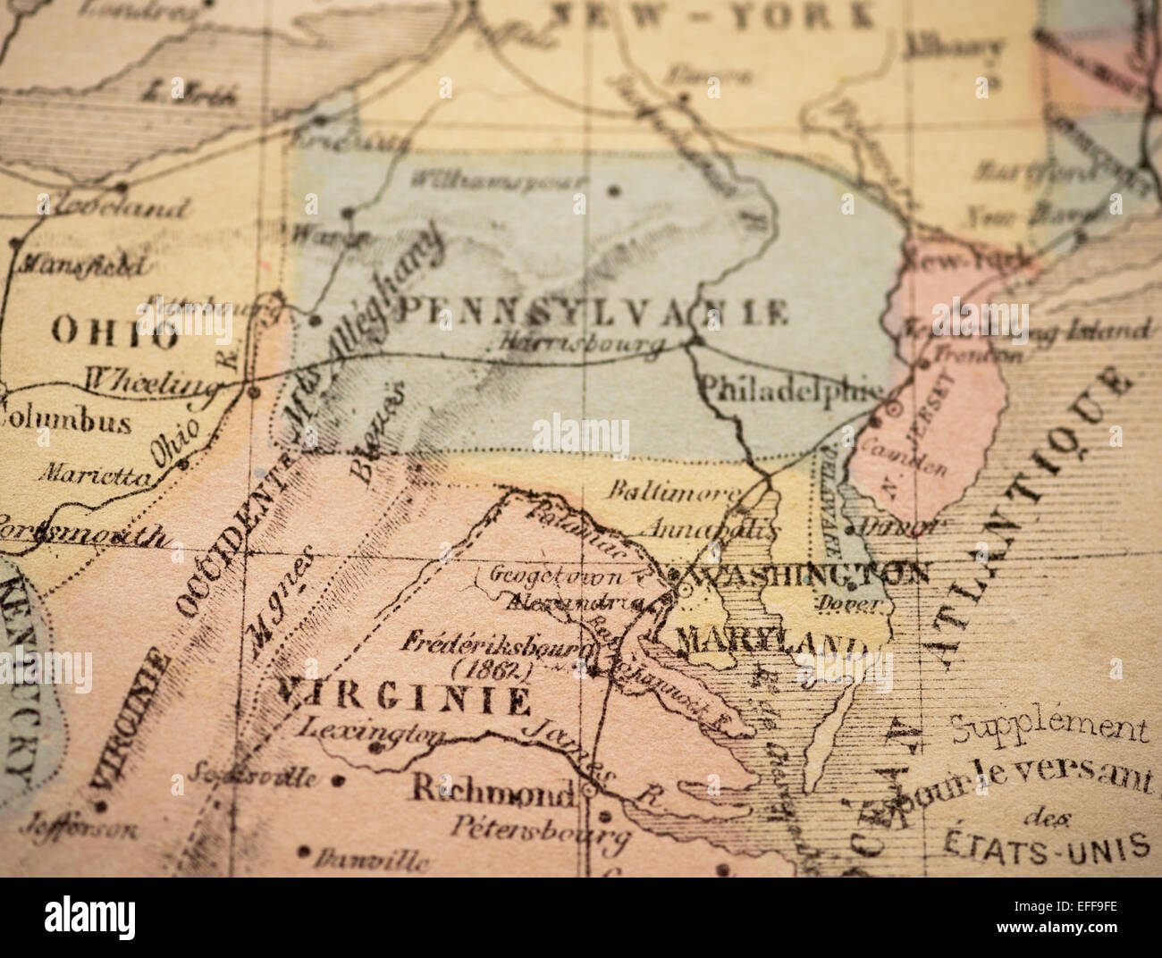 Atlas Classique published in 1869 - antique map Stock Photo - Alamy
