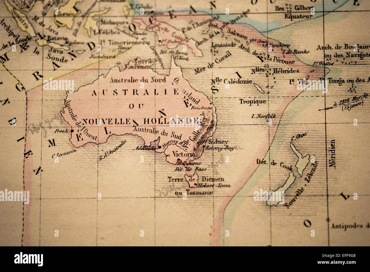 Atlas Classique published in 1869 - antique map Stock Photo - Alamy