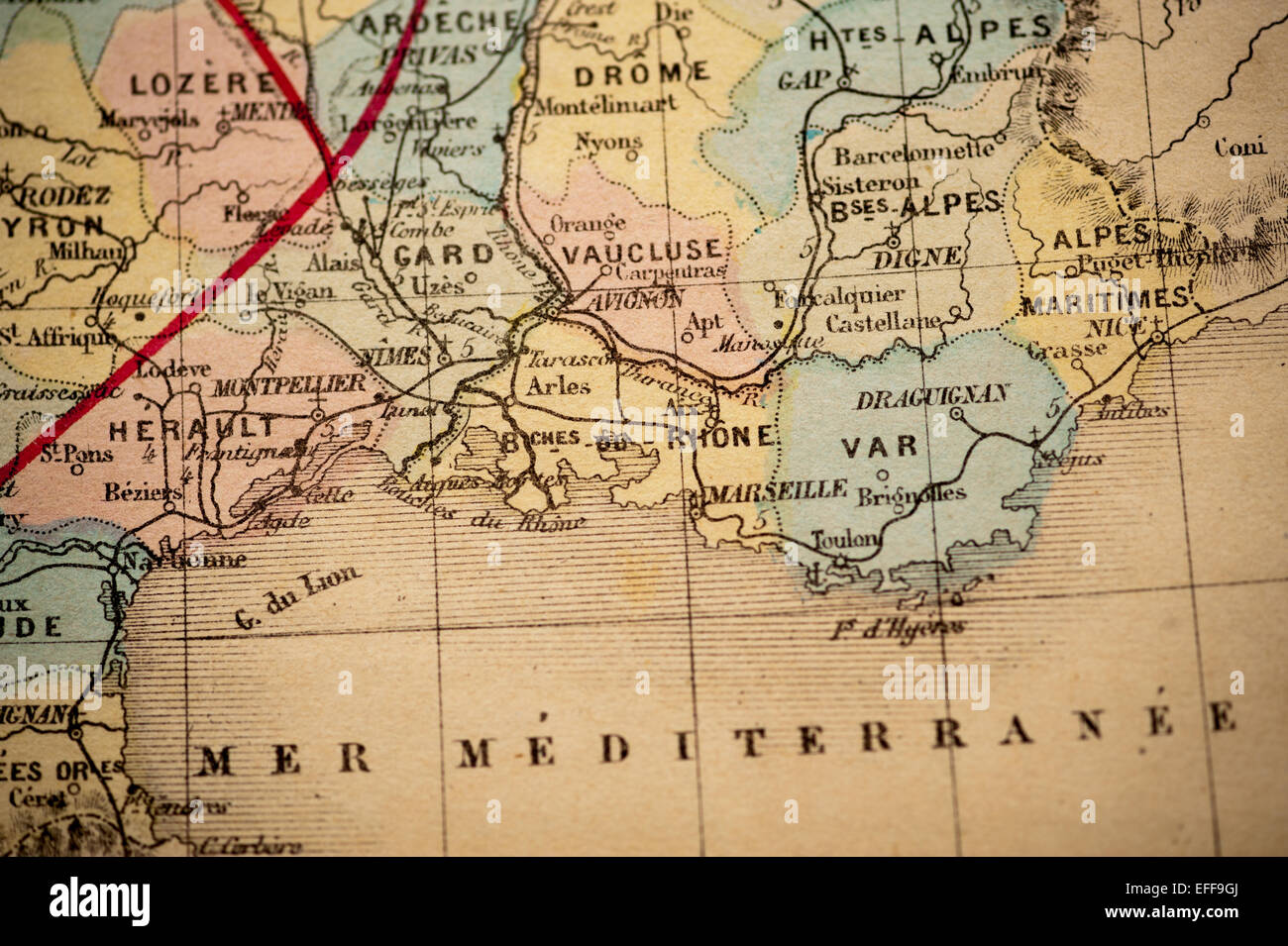 Atlas Classique published in 1869 - antique map Stock Photo - Alamy