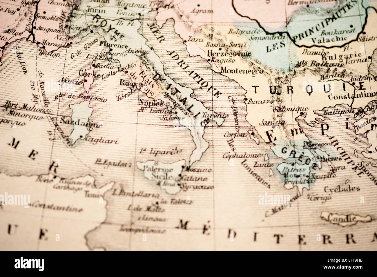 Atlas Classique published in 1869 - antique map Stock Photo - Alamy