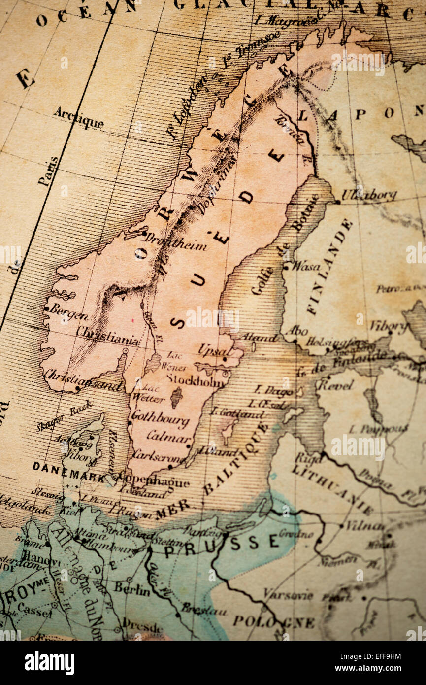 Atlas Classique published in 1869 - antique map Stock Photo - Alamy