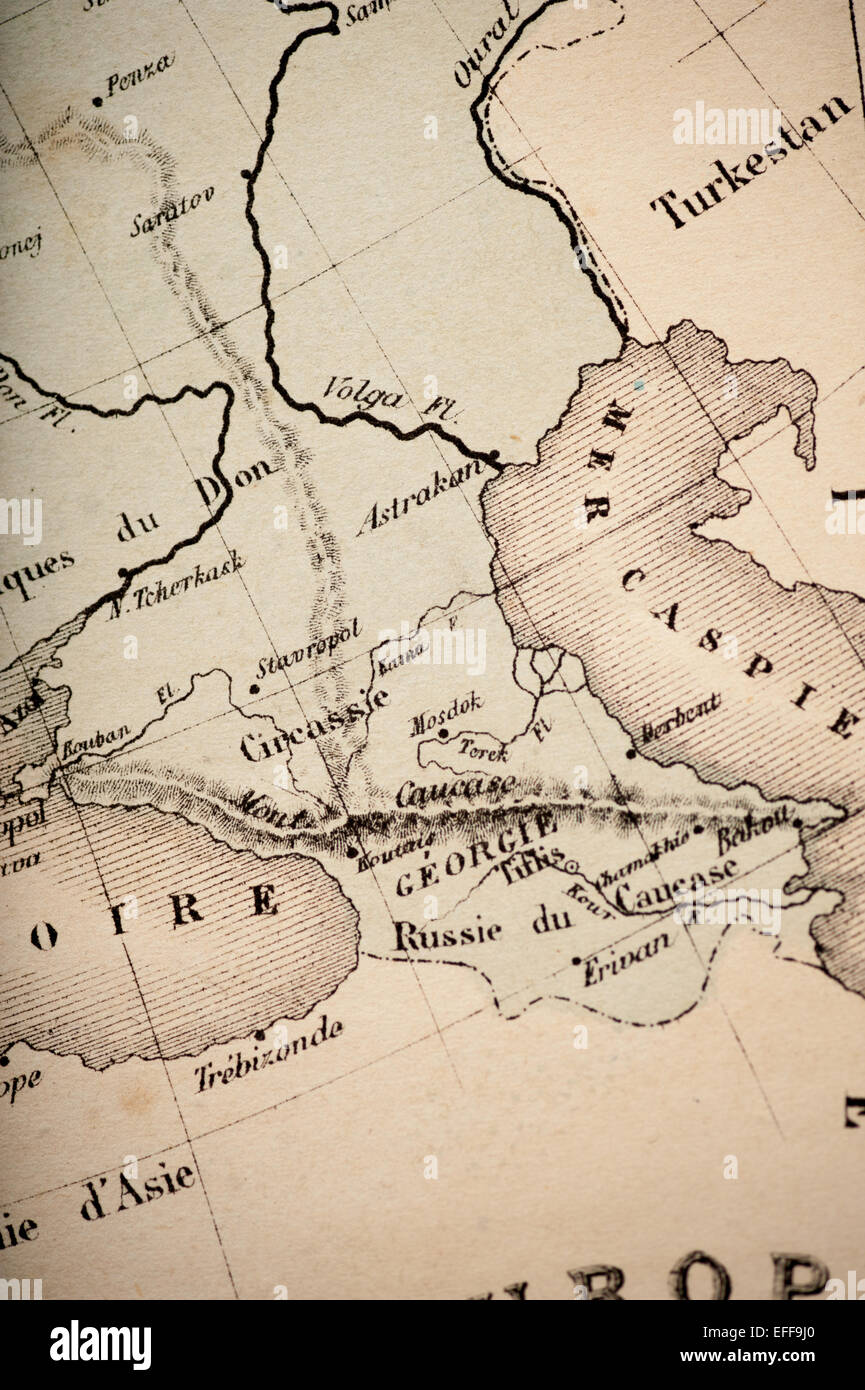 Atlas Classique published in 1869 - antique map Stock Photo - Alamy