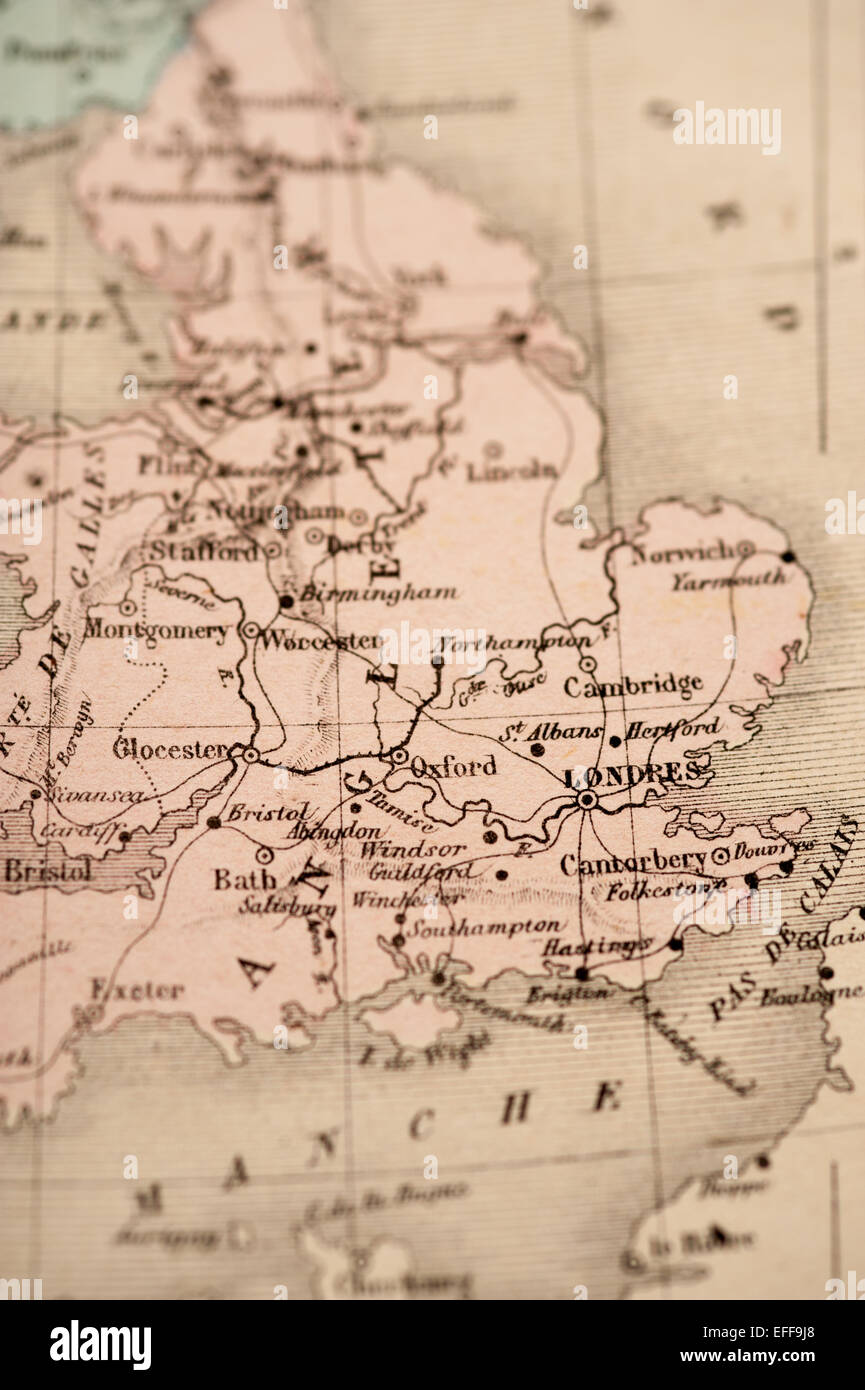 Atlas Classique published in 1869 - antique map Stock Photo - Alamy