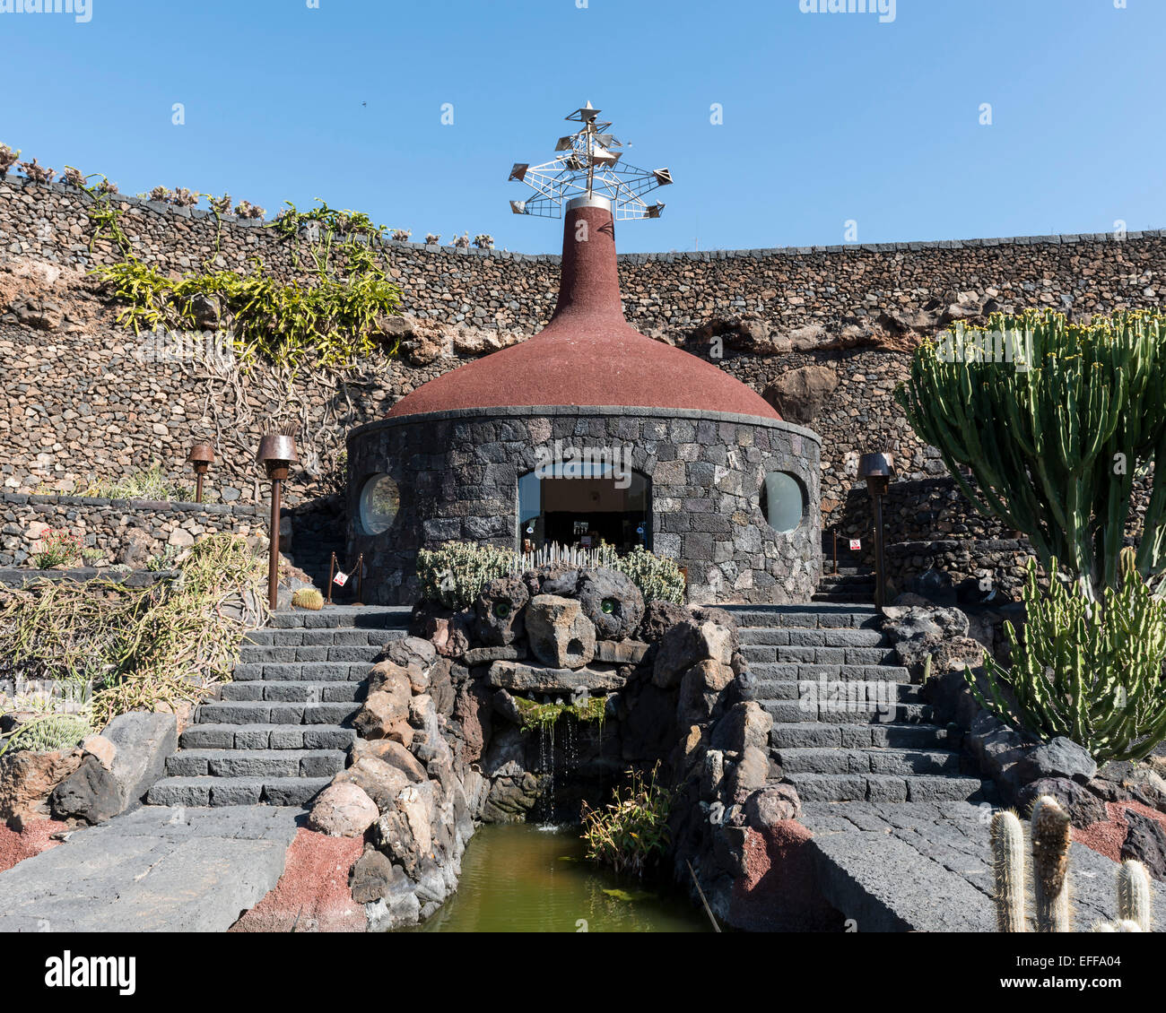 Jardin de Cactus, Guatiza, Spain. Architect: Cesar Manrique, 1990 Stock ...