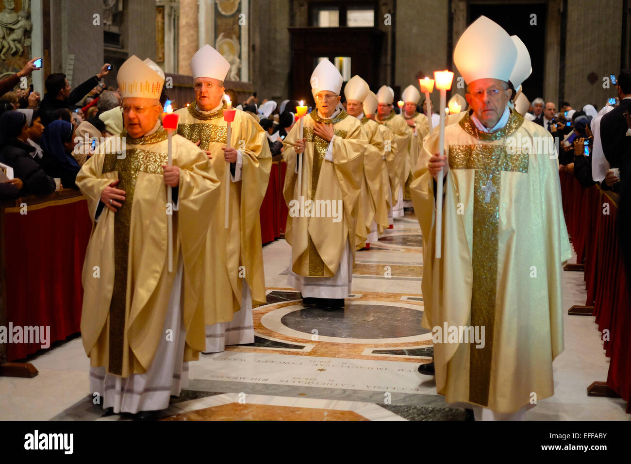 Vatican City. 02nd Feb, 2015. Pope Francis, Feast of the Presentation ...