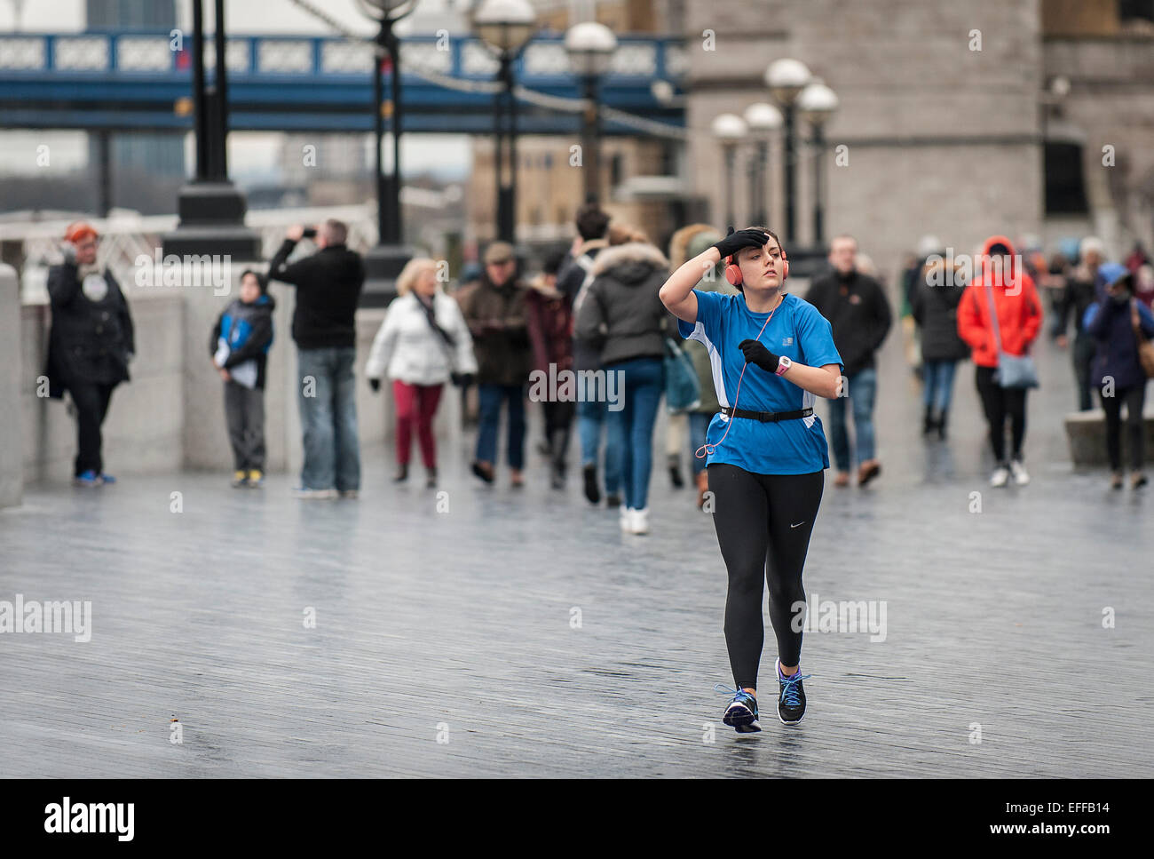 Jogger south bank hi-res stock photography and images - Alamy