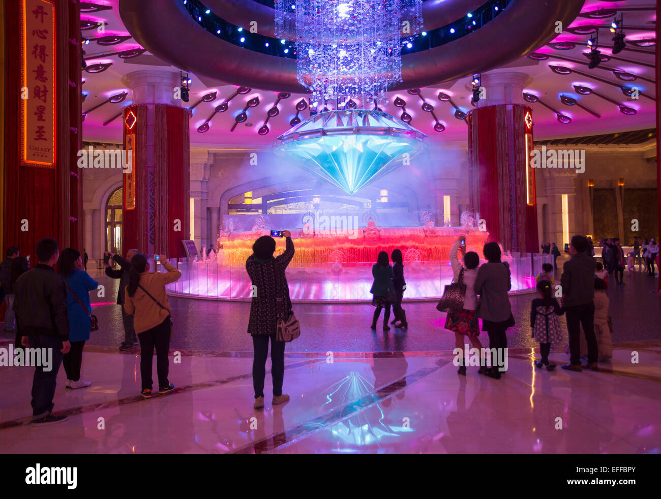 Diamond Lobby in Galaxy Hotel, Taipa, Macau, China Stock Photo - Alamy