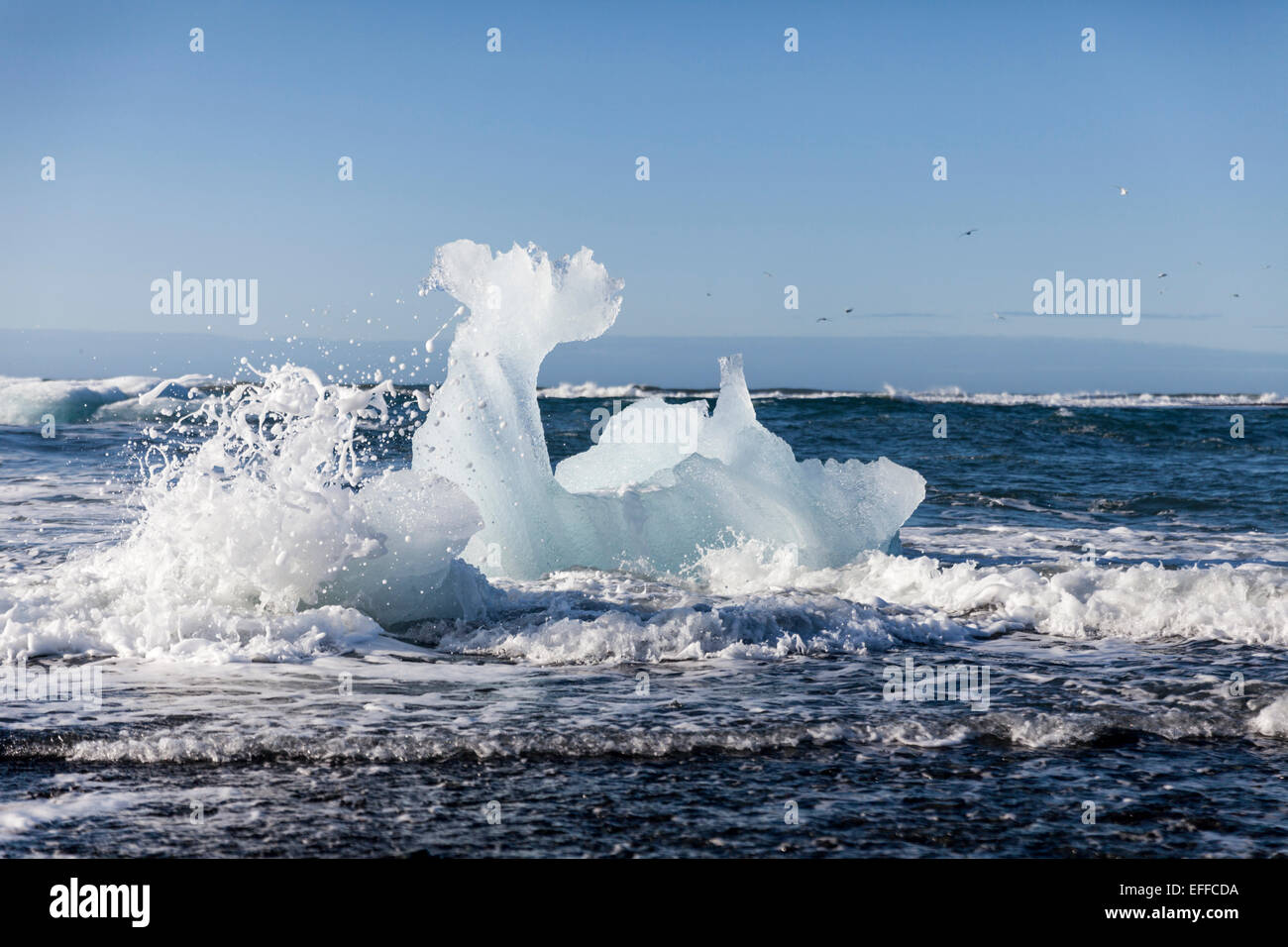 Iceland, Southeast coast, ice on seashore Stock Photo - Alamy