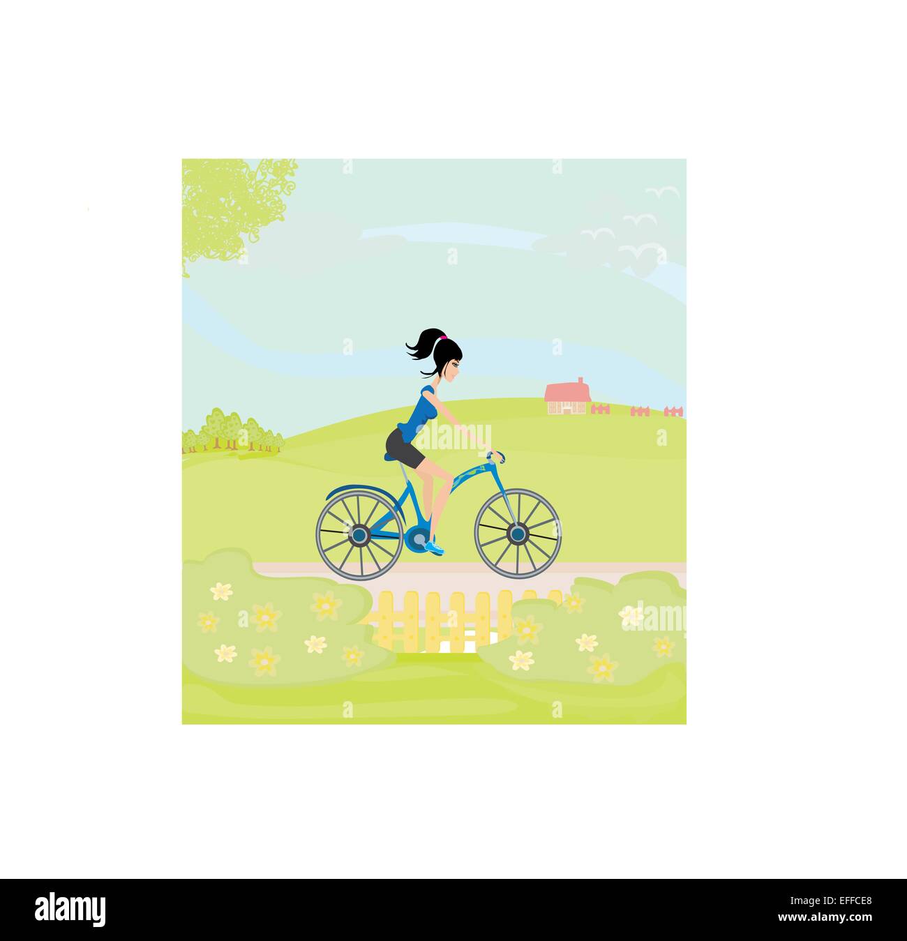 One little girl beach Stock Vector Images - Alamy