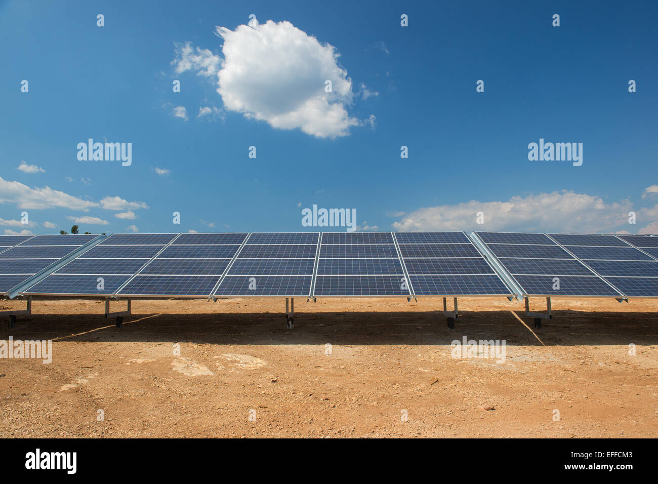 Solar panels in landscape Stock Photo - Alamy