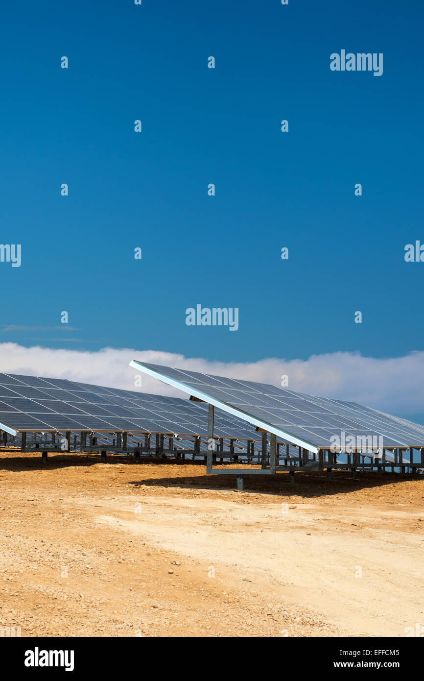 Solar panels in landscape Stock Photo - Alamy