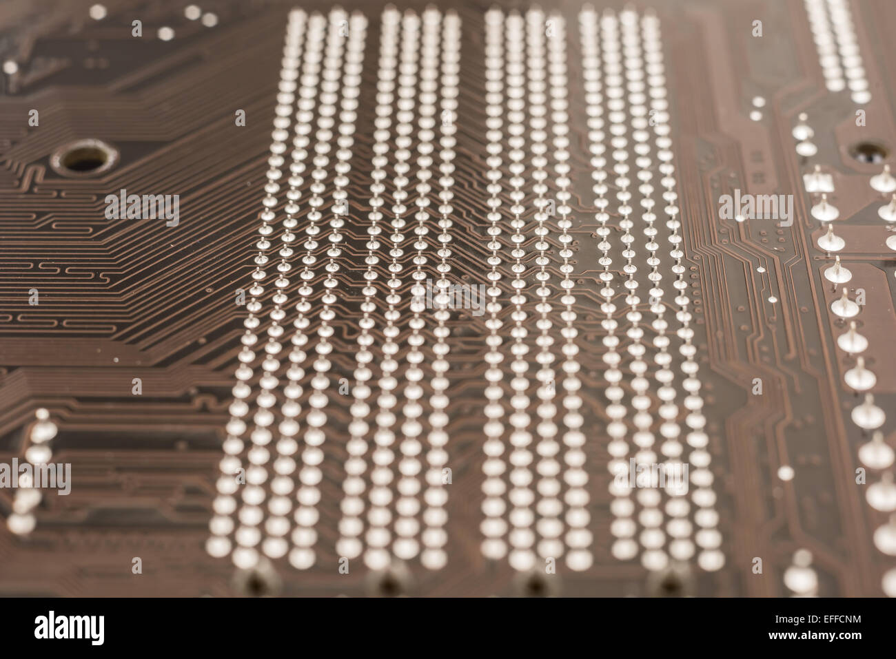 Circuit Board Texture And Pins On Computer Motherboard Stock Photo - Alamy
