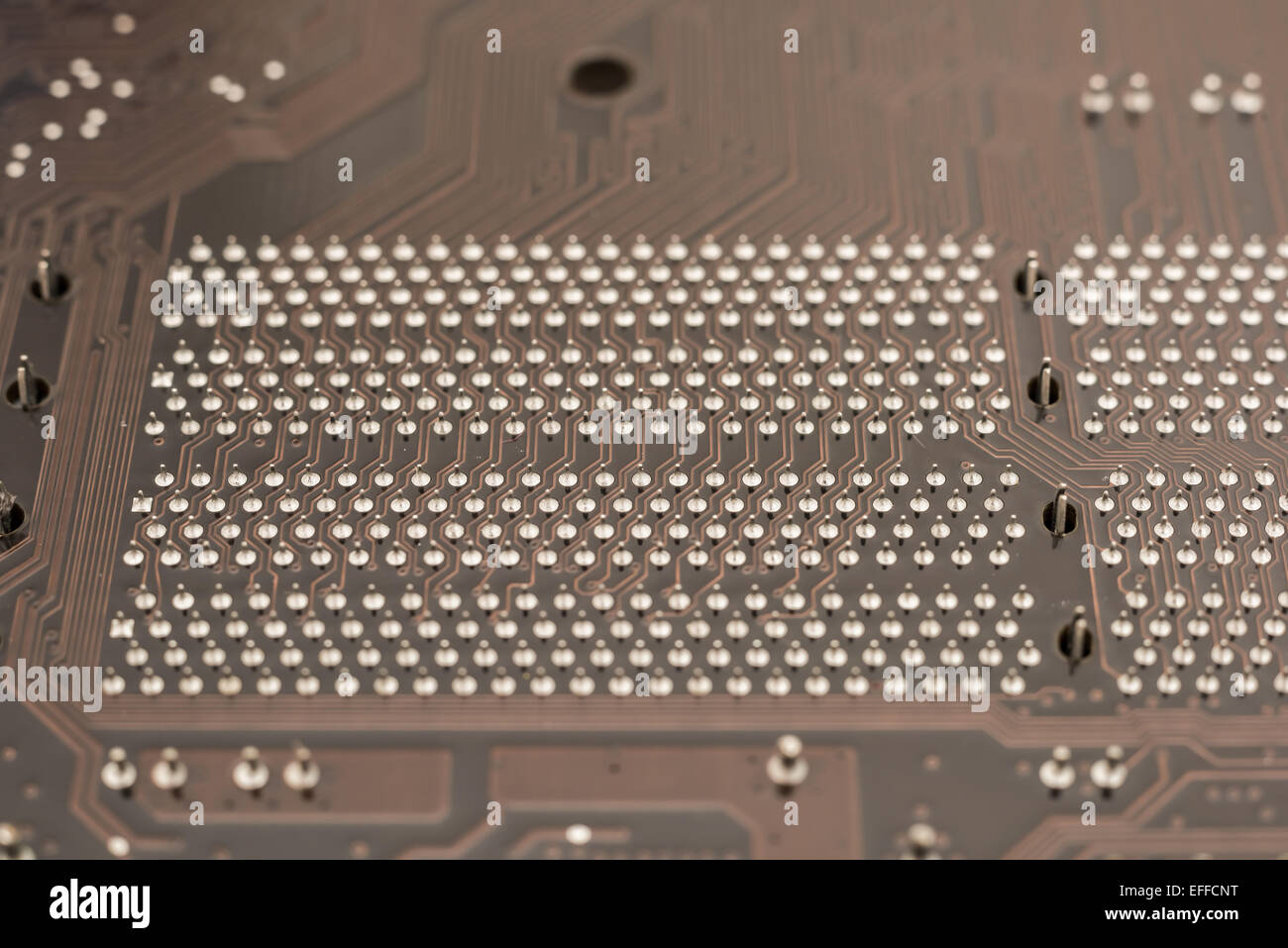 Circuit Board Texture And Pins On Computer Motherboard Stock Photo - Alamy