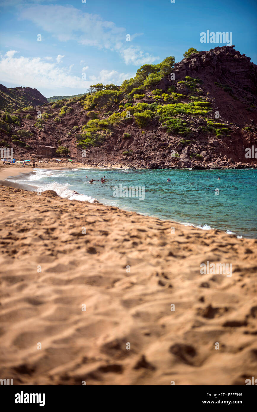 Spain, Balearic Islands, Menorca, Cala Pilar beach Stock Photo - Alamy