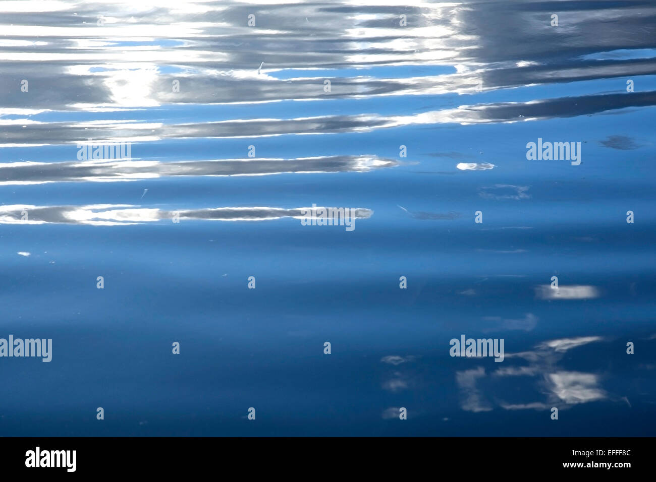 Water reflections. Cloud reflected in water surface for background ...