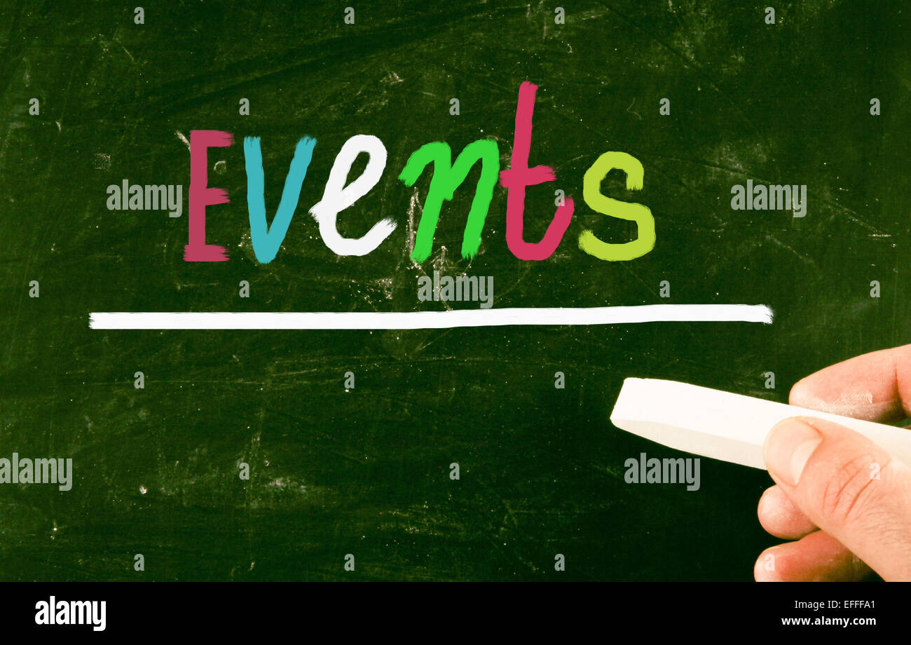 Blackboard events hi-res stock photography and images - Alamy