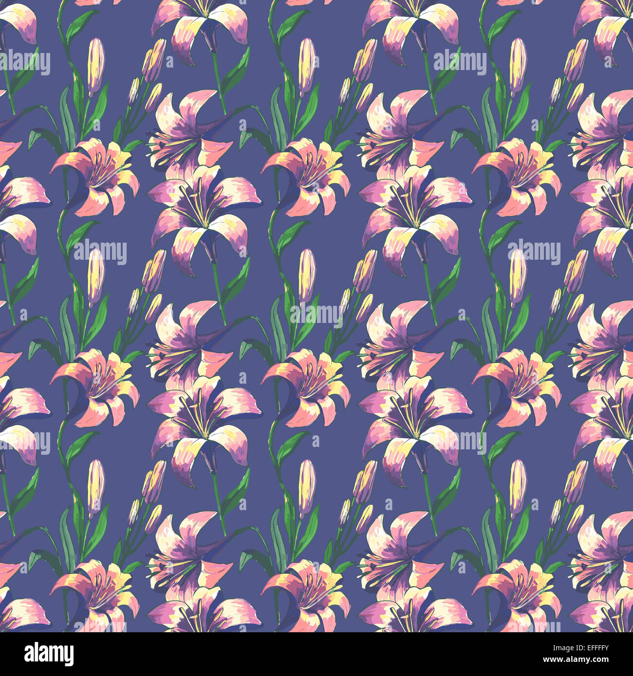 Seamless floral pattern with flowers Stock Photo - Alamy