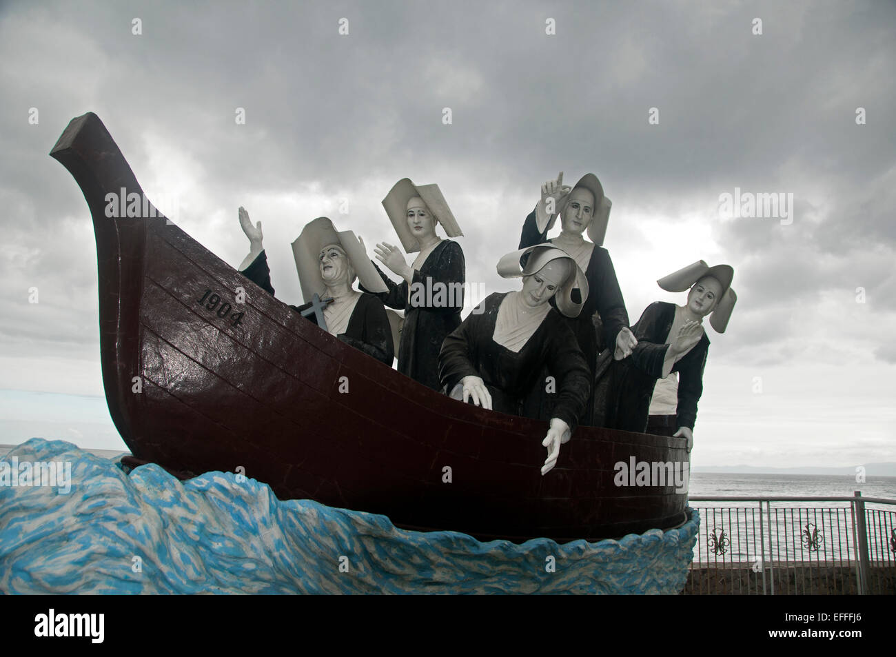 Nuns in a boat Stock Photo - Alamy
