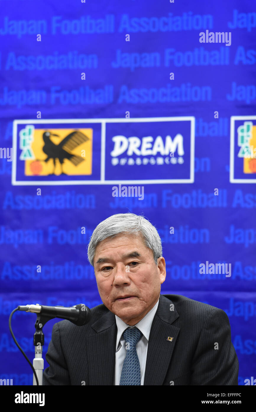 Tokyo, Japan. 3rd February, 2015. President of the Japan Football ...