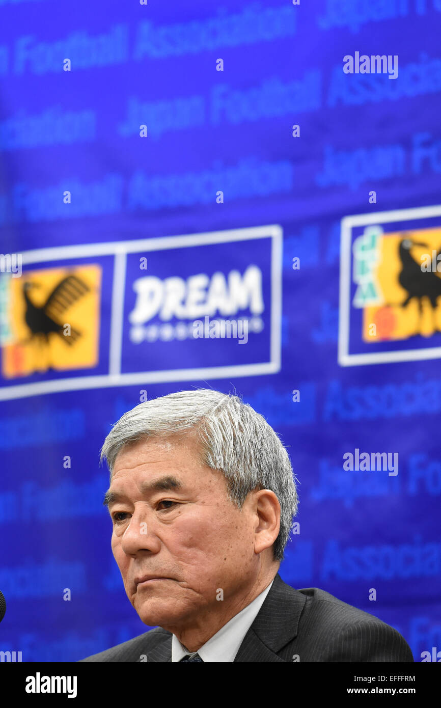 Tokyo, Japan. 3rd February, 2015. President of the Japan Football ...