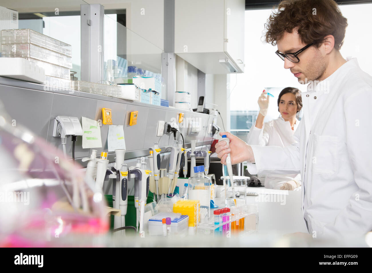 Scientists working in laboratory Stock Photo - Alamy