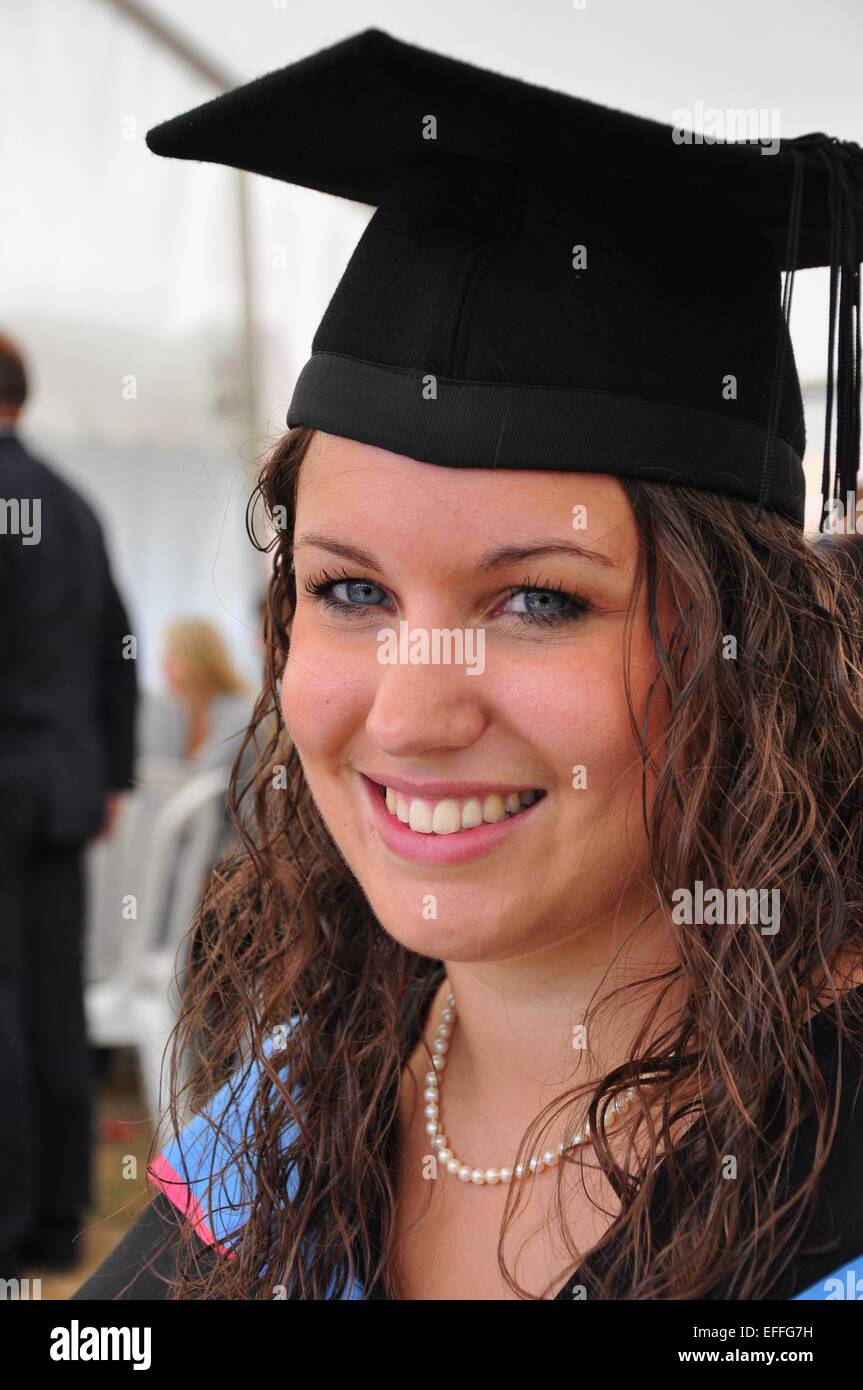 A young woman celebrating her graduation UK Stock Photo - Alamy