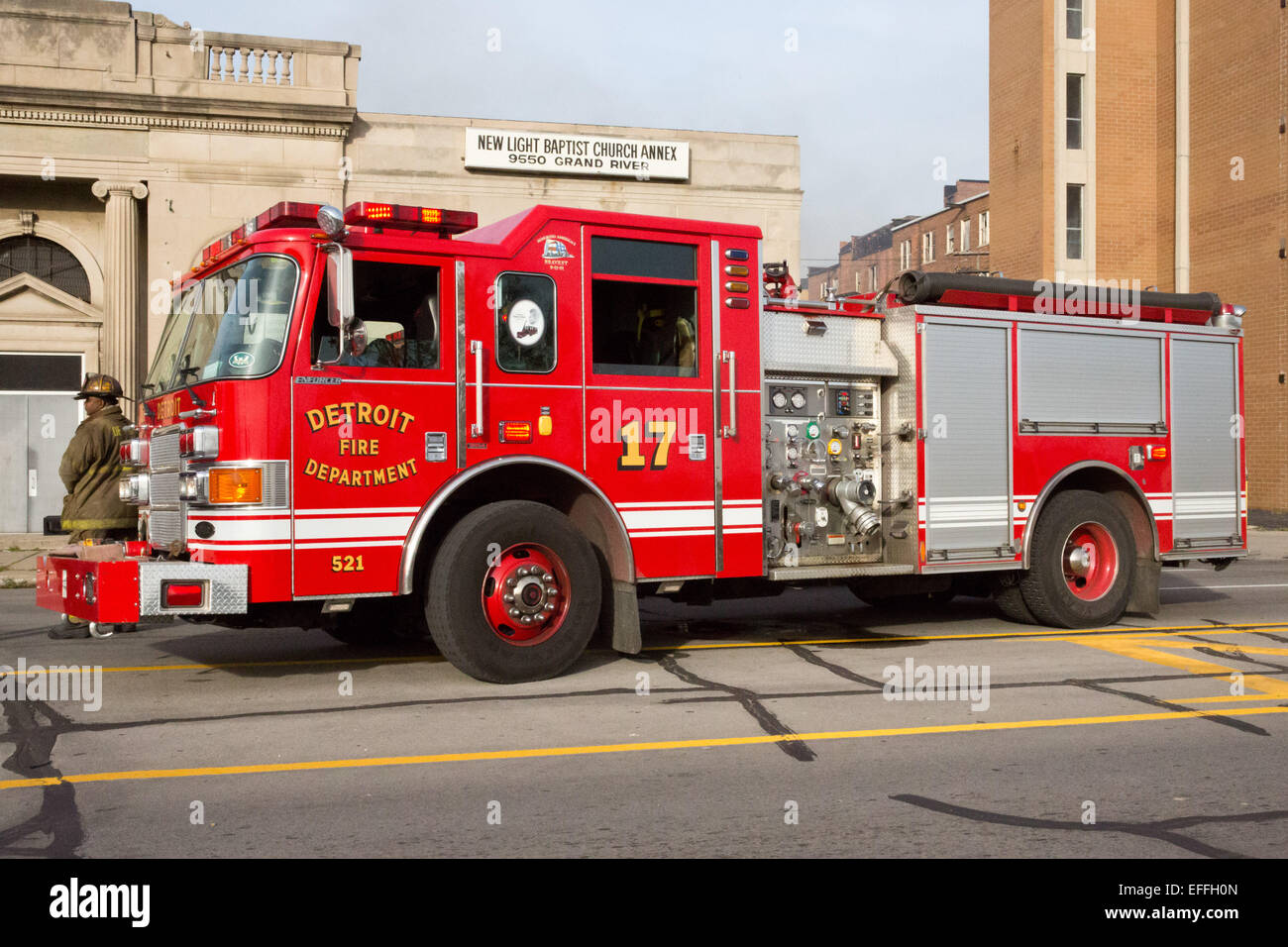 Detroit Fire Department Engine/Pumper, Michigan, USA, Octover, 2014 ...