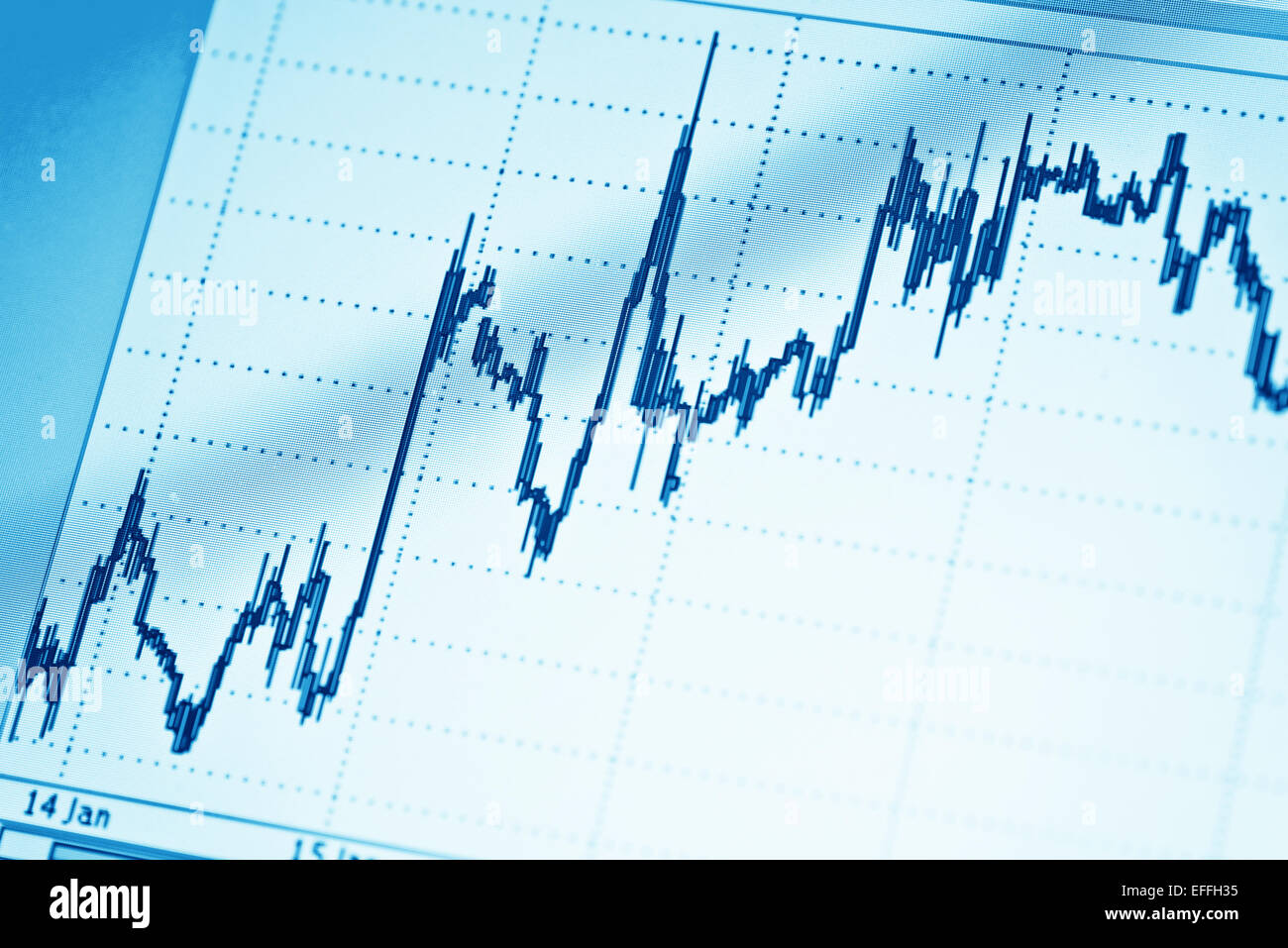 Stock diagram on the screen Stock Photo - Alamy