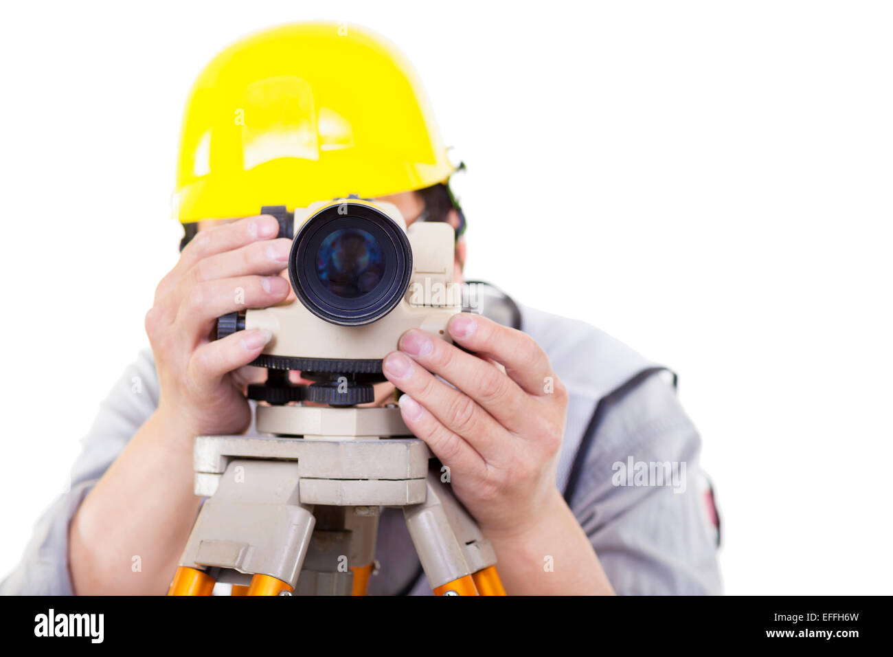 Surveyor worker making measurement hi-res stock photography and images ...