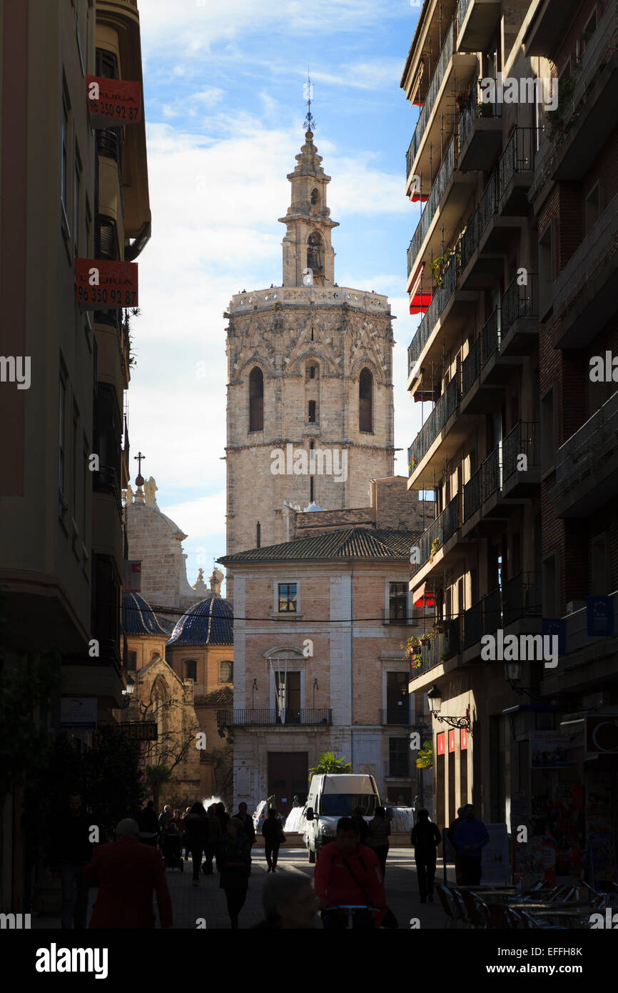 The Miguelete Bell Tower of Valencia Cathedral Spain Stock Photo - Alamy