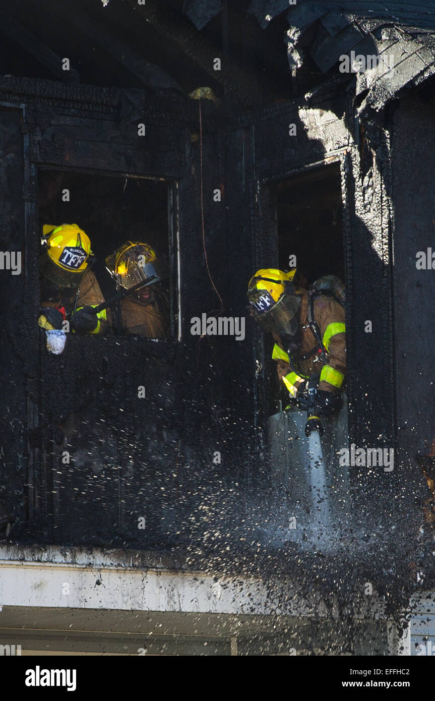 DFD firefighters in action, Detroit, Michigan, USA, October 2014 Stock ...