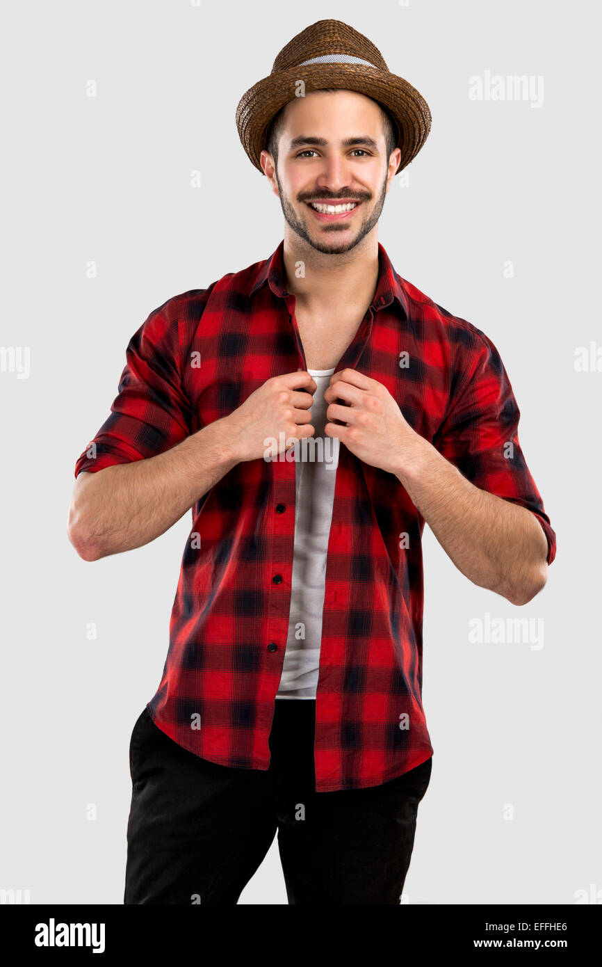 Studio portrait of a handsome young man Stock Photo - Alamy