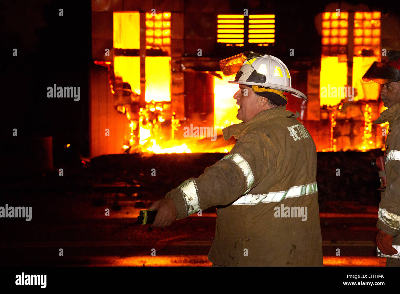 DFD firefighters in action, Detroit, Michigan, USA, October 2014 Stock ...