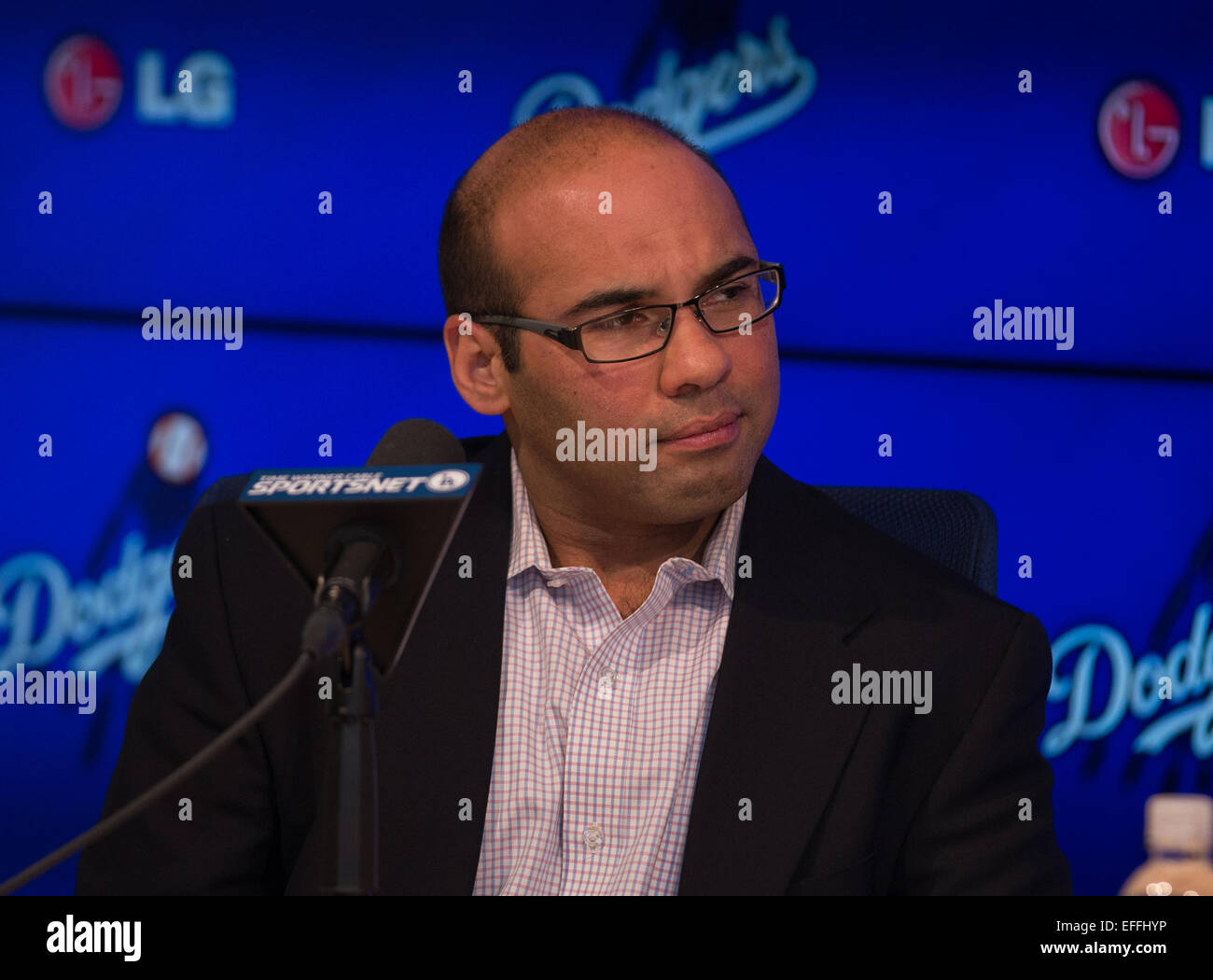 Los Angeles, CA, USA. 7th Jan, 2015. Dodgers general manager Farhan ...