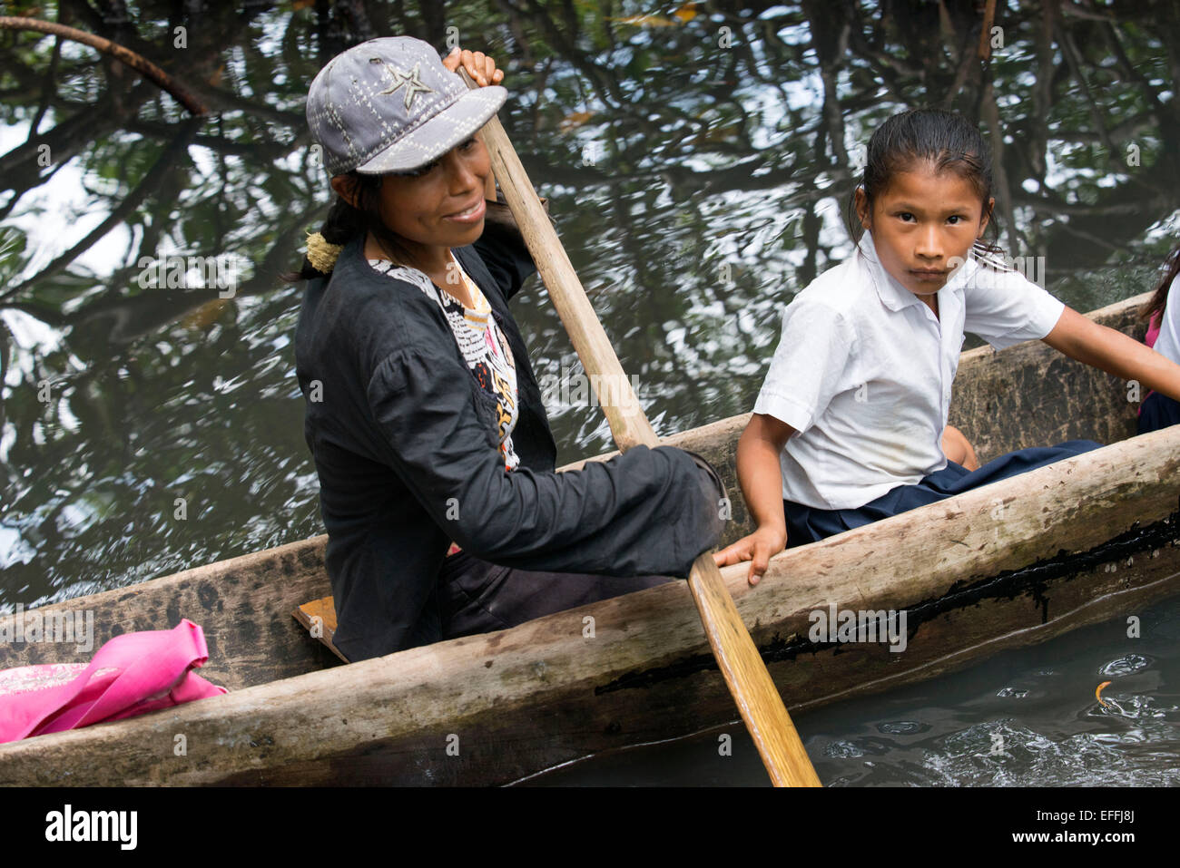 One of the local boats used by the Ngobe Indians as their main form of ...