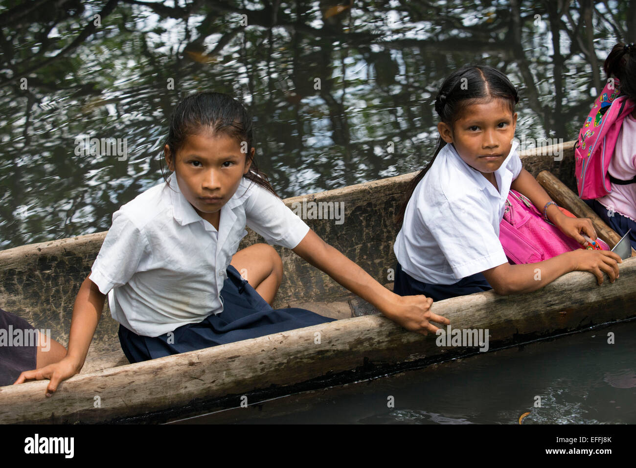 One of the local boats used by the Ngobe Indians as their main form of ...