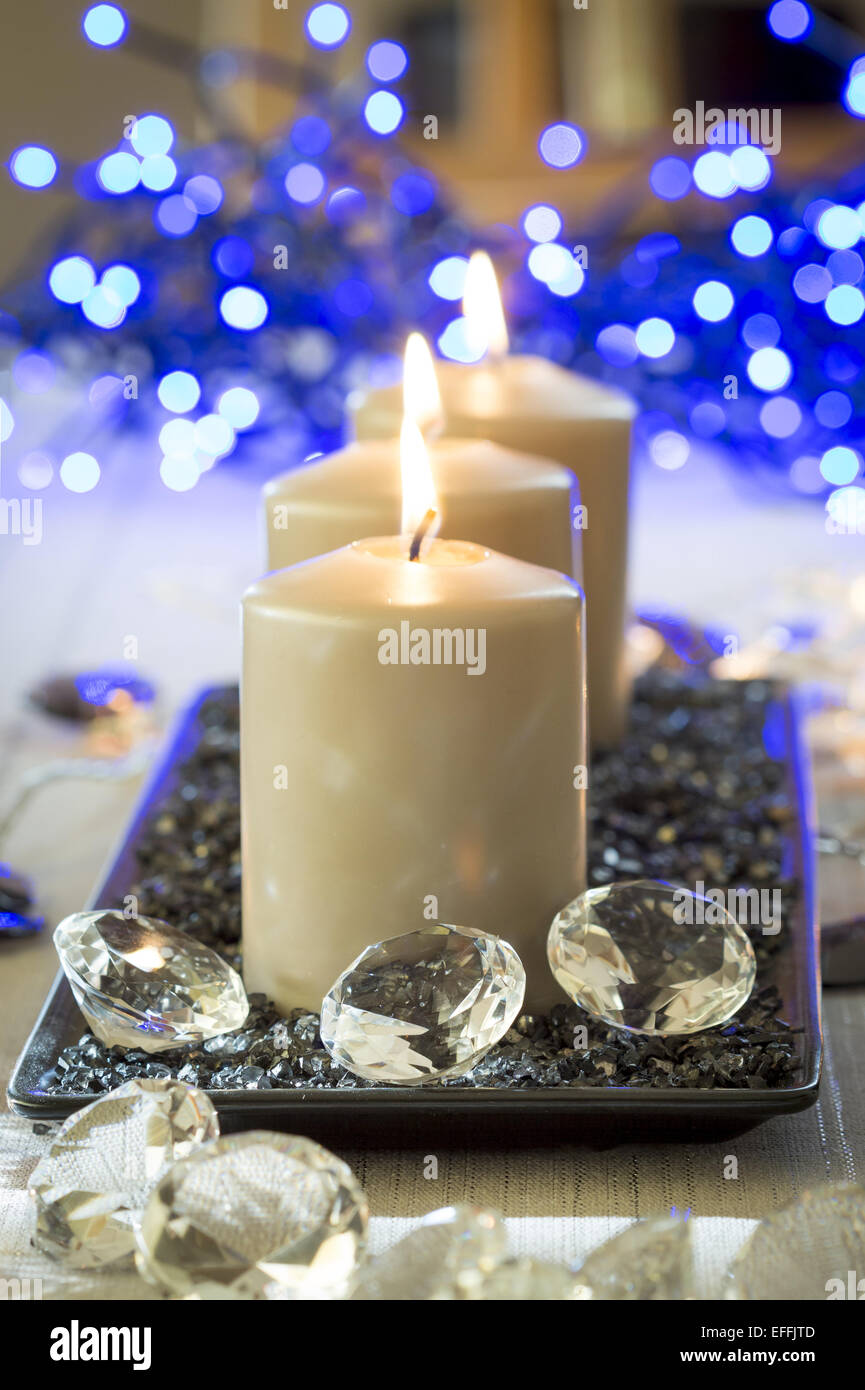 Christmas decoration, Christmas candles Stock Photo - Alamy